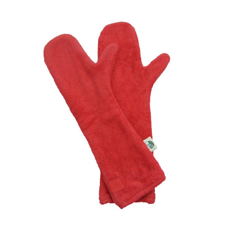 Ruff and Tumble Dog Red Drying Mitts – Feathers and Paws